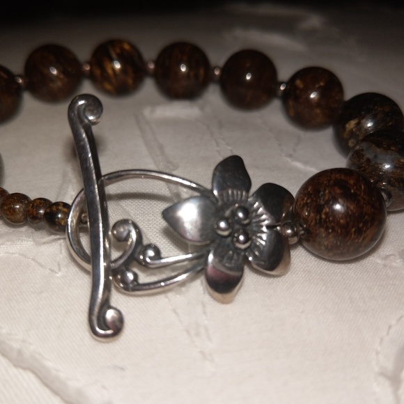 Silpada | Jewelry | Silpada Bracelet Sterling Silver And Bronzite ...